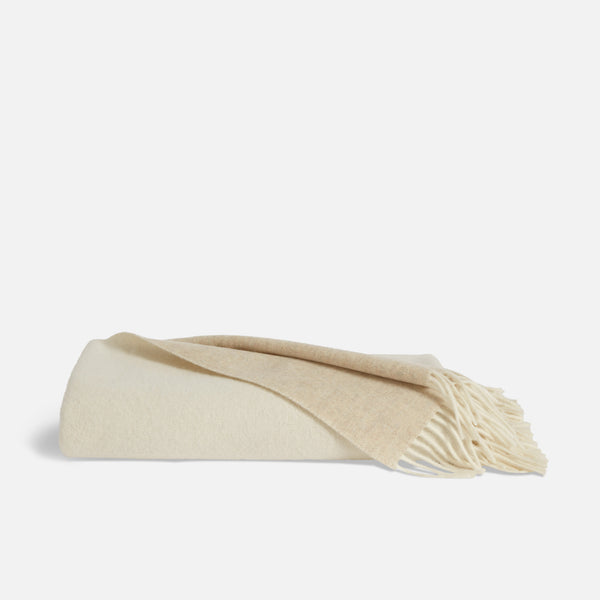 Two-Tone Lambswool Throw | Brooklinen